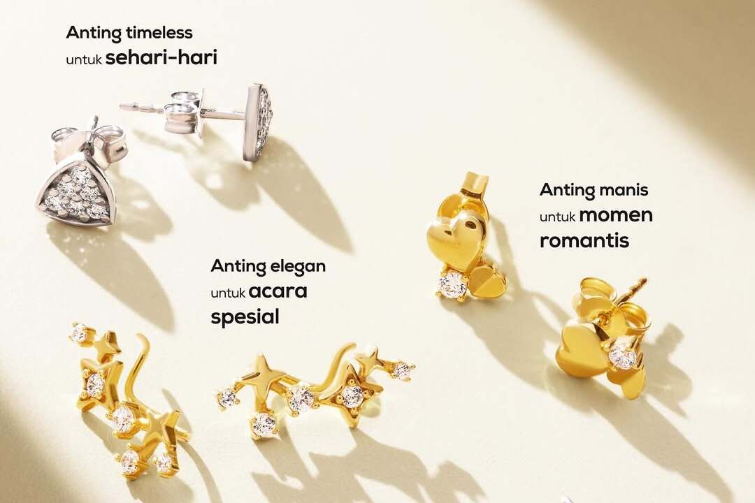 Tahukah Kamu? Model Anting Emas Simple Elegan Dengan Berlian Kecil ...